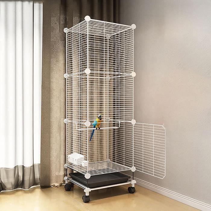 Grande Cage À Oiseaux, Cage À Perroquet En Métal Cage À Perruches Avec ...