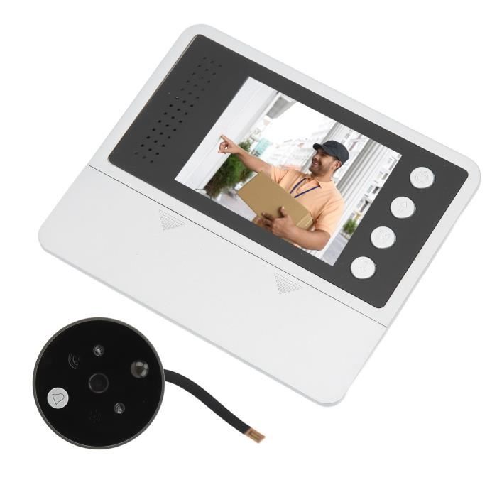Cikonielf - Visionneuse de porte numérique - Capteur infrarouge - 4 ...
