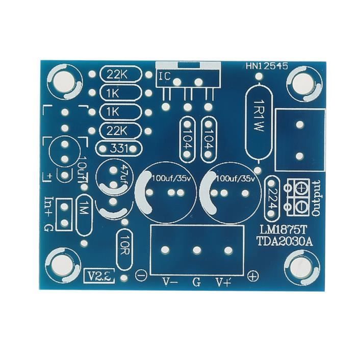 Carte d'amplificateur, 20W LM1875T Mono Channel HiFi Audio Power Amplifier Board DIY Kit Durable ...