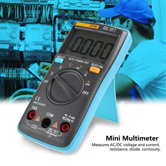 Multimètre Numérique Zt100 4000 Compte Le Multimètre Portatif De ...