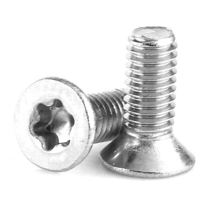 Duokon Vis étoile Lot de 50 vis à tête plate à tête fraisée M3 (M3 × 6 ...