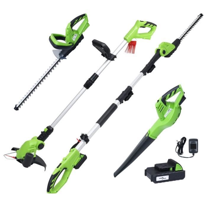 Yanjiibuy Set d'outils électriques jardin sans fil 4pcs chargeur ...