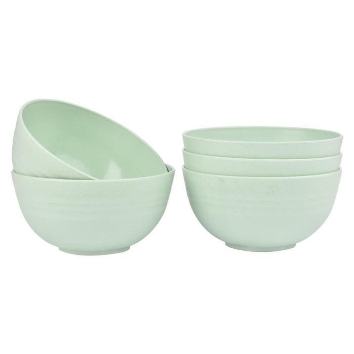 Lot de 5 bols en plastique incassables de qualité alimentaire, légers ...