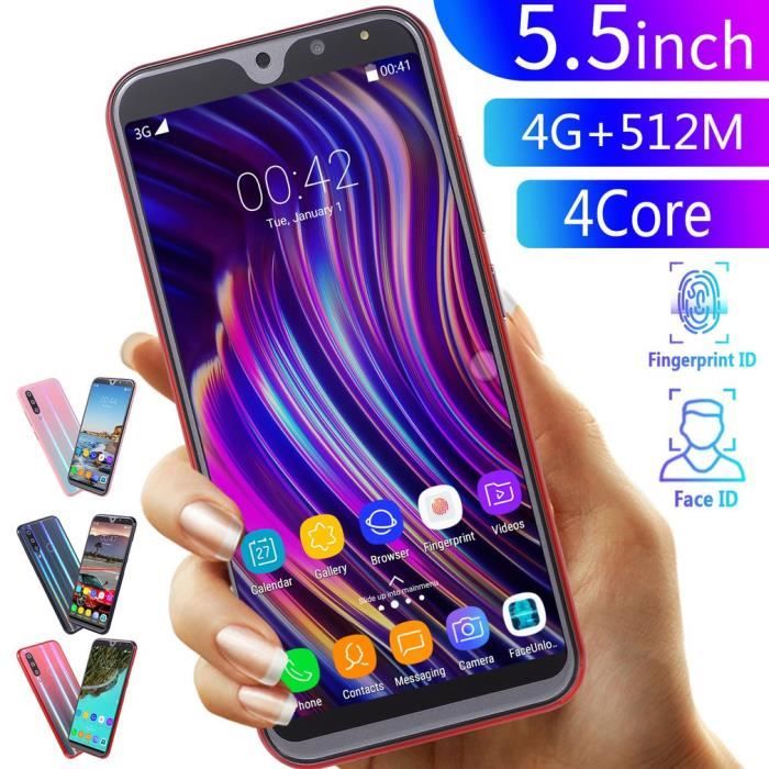 5,5 pouces Smartphone grande écran HD 4G+512M Téléphone portable ...