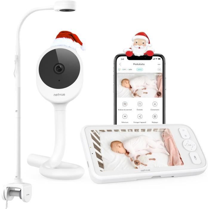 NETVUE Babyphone Caméra Intelligent avec 4 en 1 Support Babyphone, 5 ...