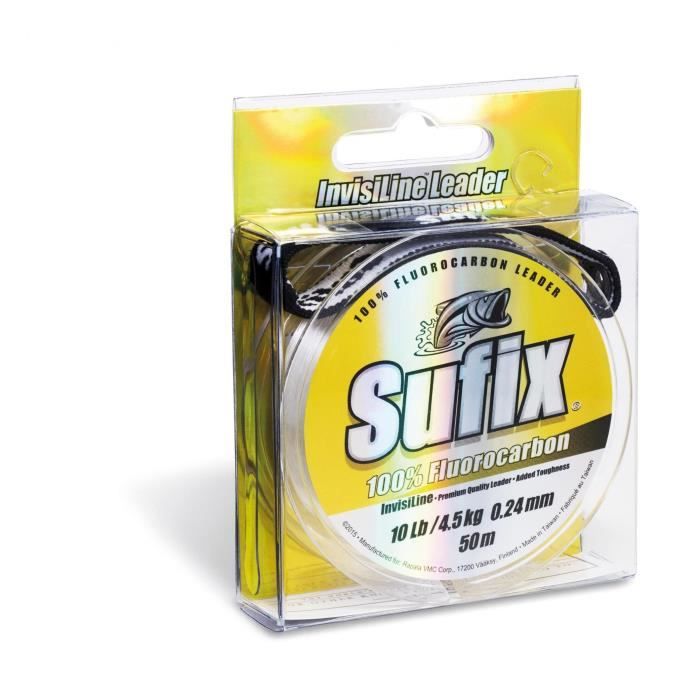 Fil de pêche fluorocarbone Sufix invisiline Socket 21 - transparent ...