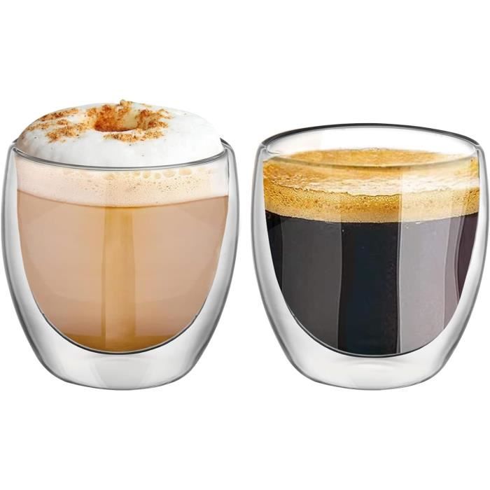 2 Tasse À Café, Verres À Espresso À Double Paroi,Tasses En Verre ...