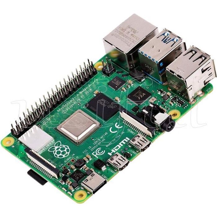 Raspberry Pi 4 Modell B 2 Go-GB ARM-Cortex-A72 4X 1,50GHz, 2Go-GB RAM ...