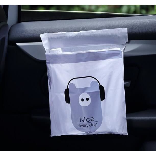 1 × Auto Garbage Bag Trash Bin Paste Creative Cute Cartoon Cartoon Car ...