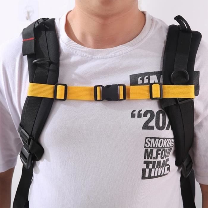 Sangle Poitrine Sac a Dos, Sangle Utilitaire Ajustable, Sangle de Poitrine Réglable Robuste ...