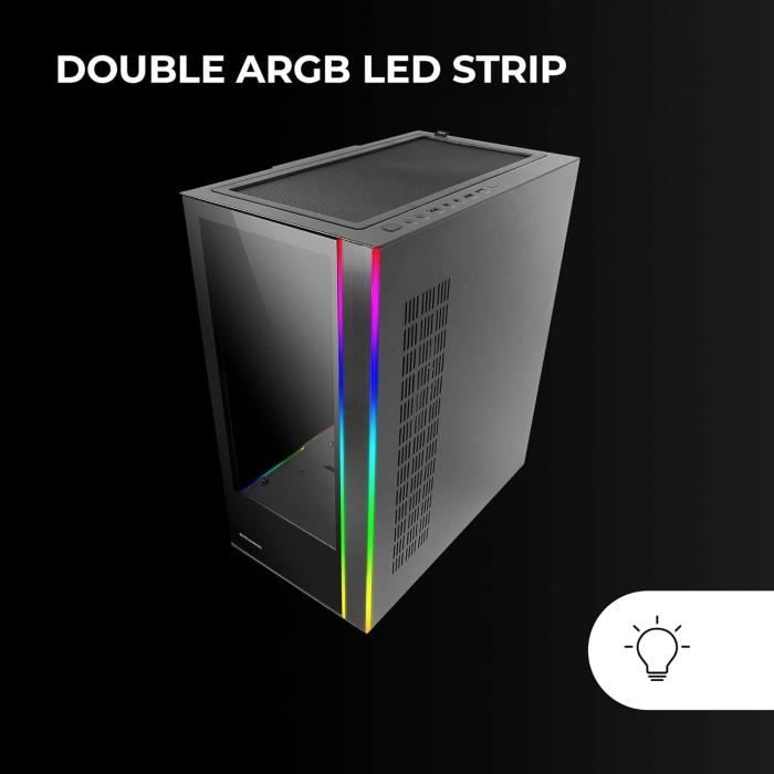 Mars Gaming Mc-Ultra Noir, Tour Gaming Custom Xxl E-Atx, Double Bande ...