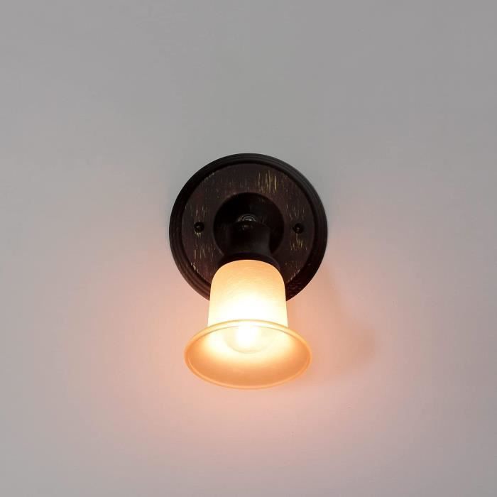 Applique Murale Rustique Style Maison De Campagne En Verre Crème E14 ...