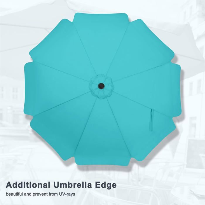 Parasol avec volant,parasol de jardin,de terrasse,de table,de mart,8 ...