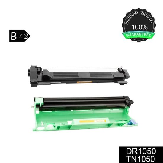 (TN1050+ DR1050) Pack de 2 Cartouche de Toner + Tambour compatible pour ...