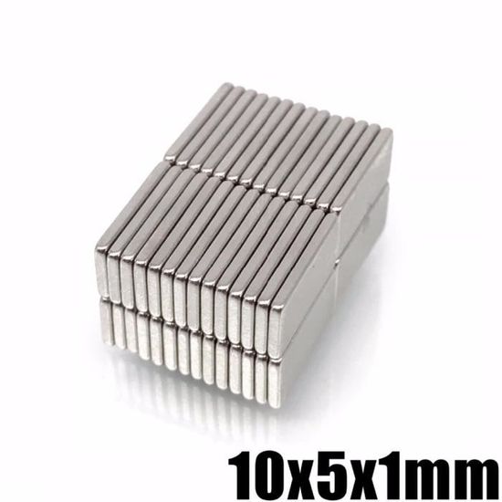 1000 pièces - N35 Rectangulaire Aimant F 10x5x1mm Aimant Néodyme Super ...
