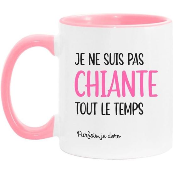 Mug Femme Je Suis Chiante Cadeau Humour Drôle Rigolo Fun - Tasse Cadeau ...