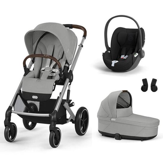 CYBEX - POUSSETTE TRIO Balios S Lux SLV + Nacelle Stone Grey + Cloud T ...