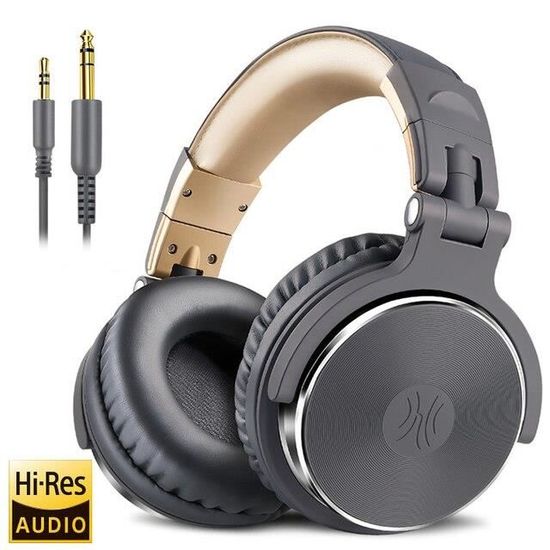 CASQUE - ECOUTEURS,Pro-10-Gray--Casque D'écoute Professionnel, Filaire ...