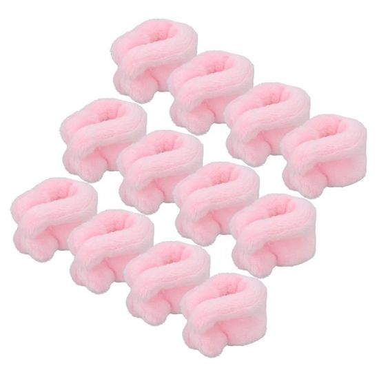 12 pièces sans chaleur corail polaire bigoudis bigoudis bricolage Curl outils de coiffure rose ...