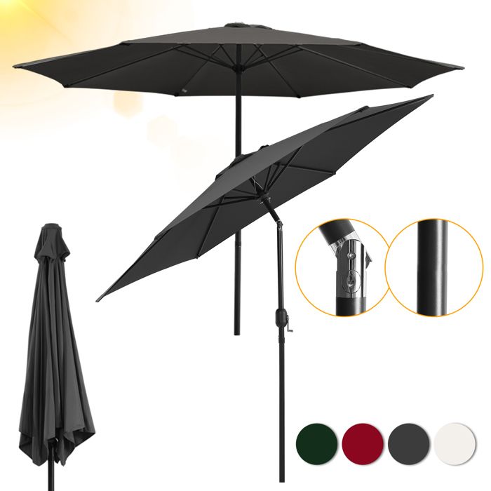 Lospitch Parasol deporte 3.5M Gris fonce PARASOL - Cdiscount Jardin