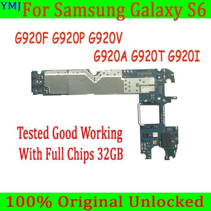 G920F-64GB-Carte mère 100% originale débloquée pour Samsung Galaxy Dock ...