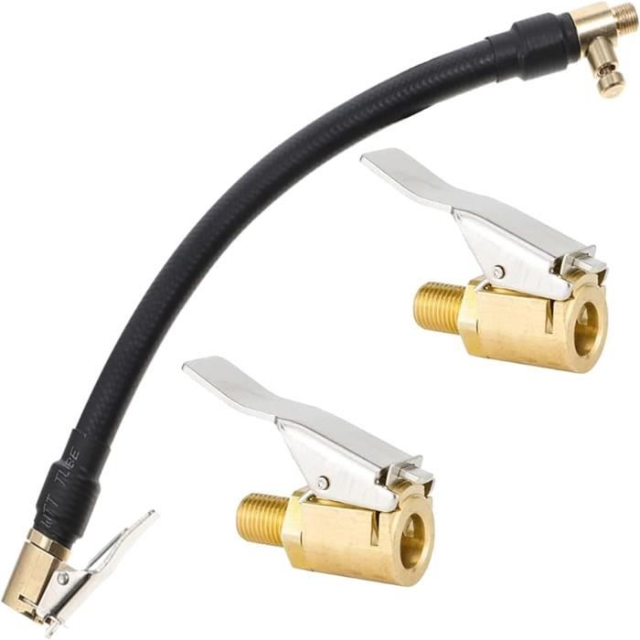 Gonfleur de valve Schrader pour vélo avec tuyau d'extension de 40cm et ...