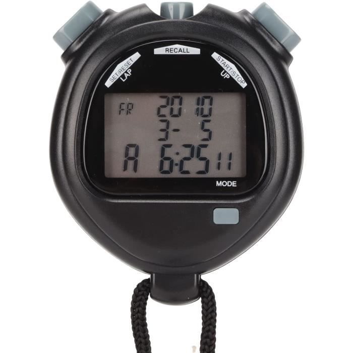 LI-Chronomètre Numérique, Chronomètre de Sport avec Affichage 3 Lignes ...