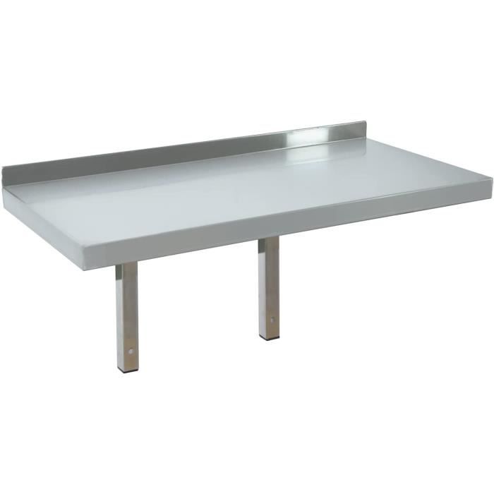 Étagère Murale INOX Tablette Flottante Fixes Rangement Cuisine Etagère ...
