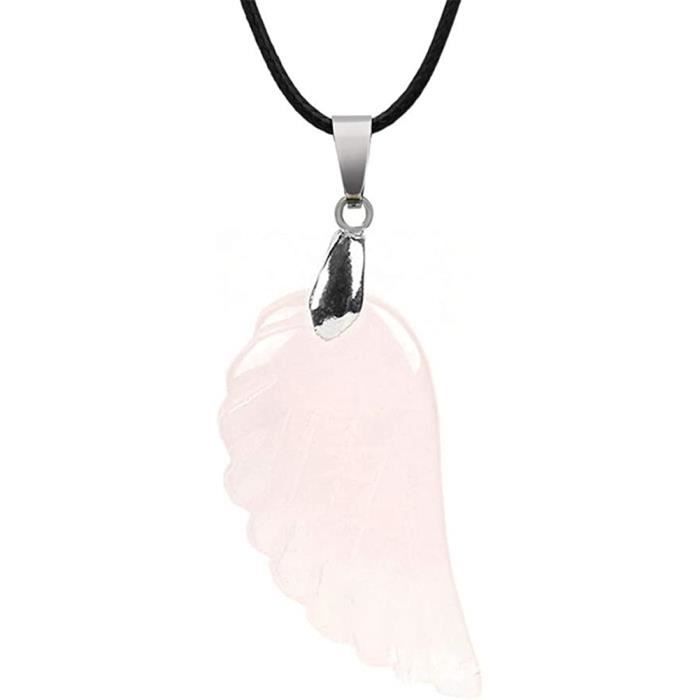 Collier Pendentif Homme Femme Forme Aile D'Ange Oeil De Tigre Cristal ...