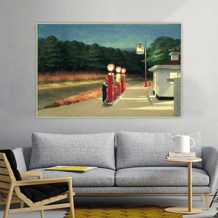 Gaz, 1940, Par Edward Hopper Toile Peinture À L'Huile Œuvre Esthétique ...