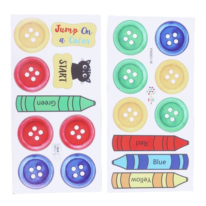 EJ.life autocollant de reconnaissance des couleurs Lot de 2 ...