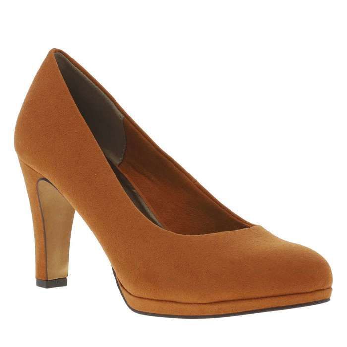 Escarpins femme Marco Tozzi orange - Talon décroché haut 9cm ...