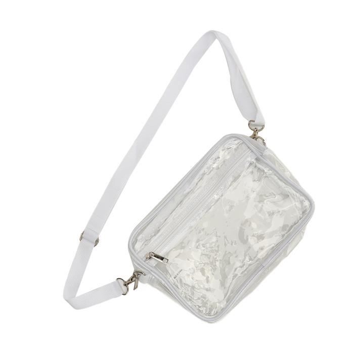 Sac messager - OMABETA - Transparent - PVC - Fermeture éclair étanche ...