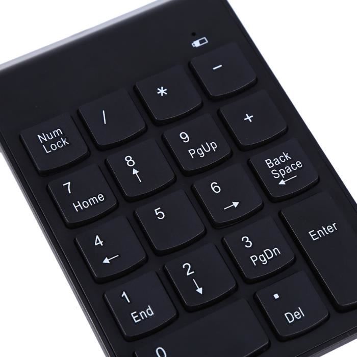 Qiilu pavé numérique sans fil Clavier numérique ultrafin sans fil 2.4G ...