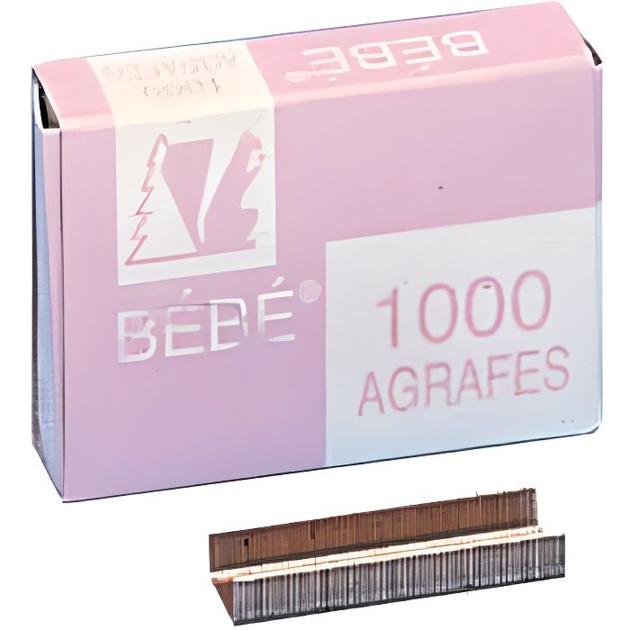 Agrafe bebe 8/4 rose - boite de 1000 - Cdiscount Beaux-Arts et Loisirs ...