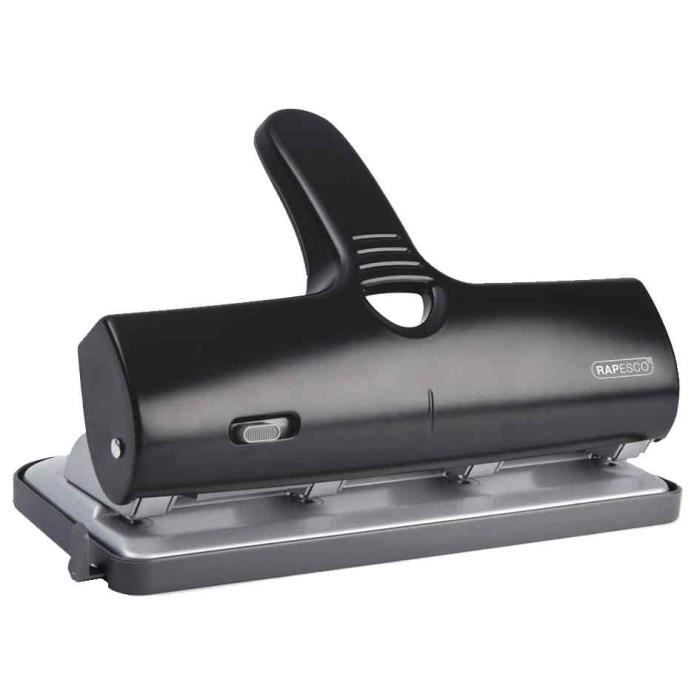 Perforateur grande capacité Métal ET ABS 4 trous Noir/Argent 40 flles ...