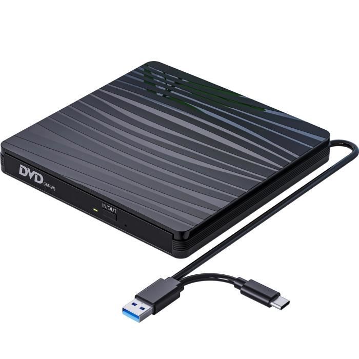 Lecteur DVD Externe - RNCYN - B-SW DVD Black - USB 3.0 - Type-C ...