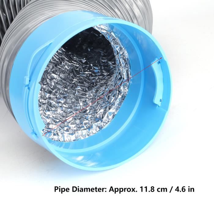 Accessoire de ventilation - SHIPENOPHY - Tuyau d'échappement d'air flexible - 90 cm - PVC - 100 ...