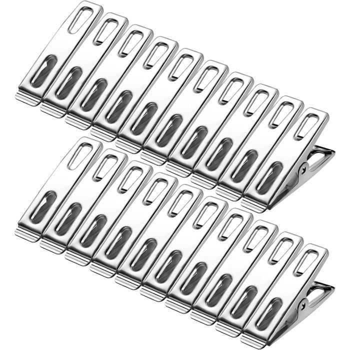 60Pcs Pince À Linge Inox, 4 Cm Pinces A Linge Metal Pince À Linge En ...