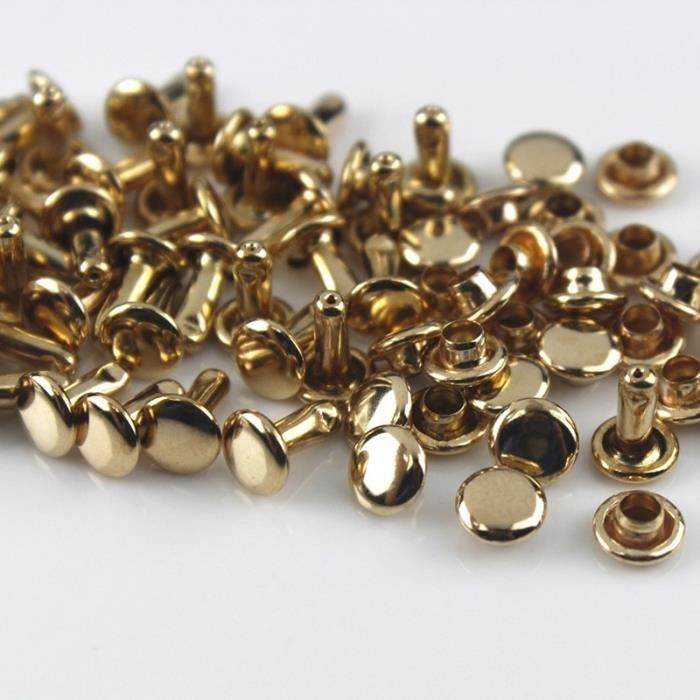 RIVET,rose gold-8 x 12mm--Ensemble de Rivets à Double capuchon en métal ...
