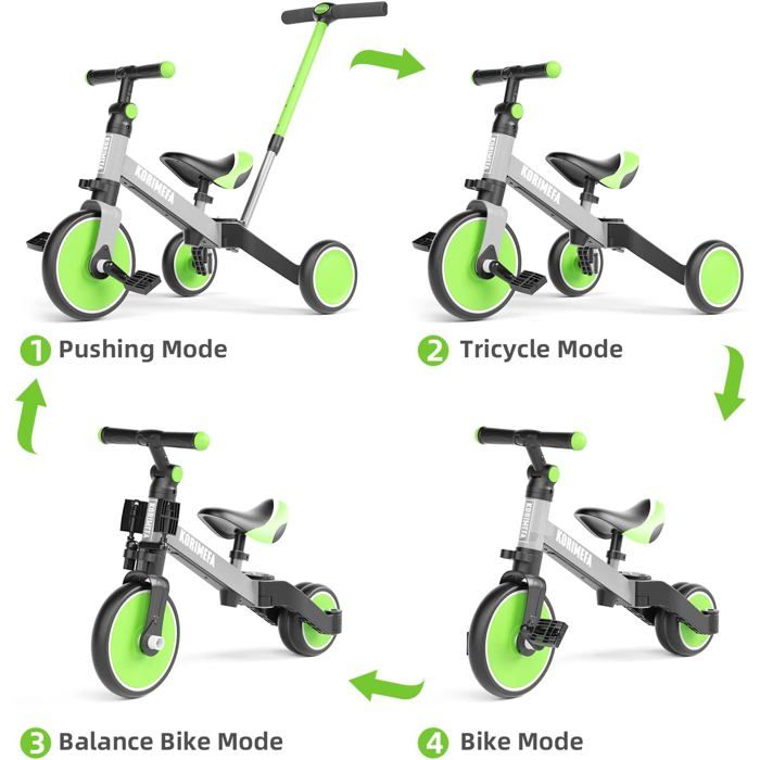 Tricycle évolutif pour enfants - SWAPY - 4 en 1 - 1 à 3 ans - Siège et ...