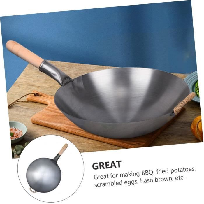 1 PC Wok Poêle Avec Couvercle Wok Acier Inoxydable Wok Sandwich Maker ...