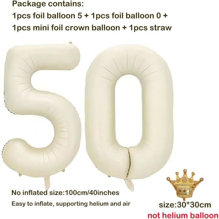 Ballon Chiffre 50 Helium Ballon Anniversaire Rouge Chiffres 50 Ans ...