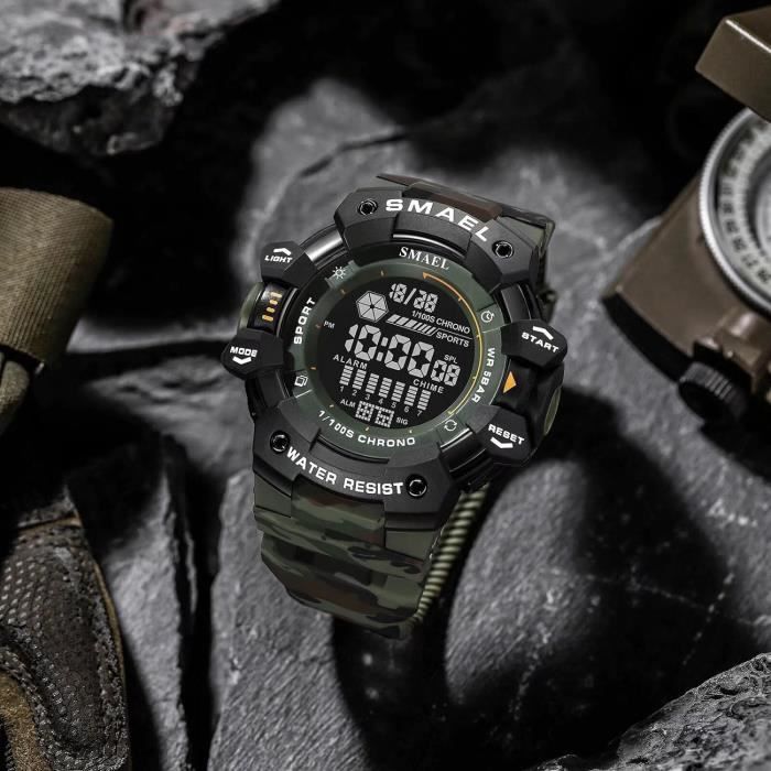 Montre militaire numérique pour homme - Montre militaire tactique ...