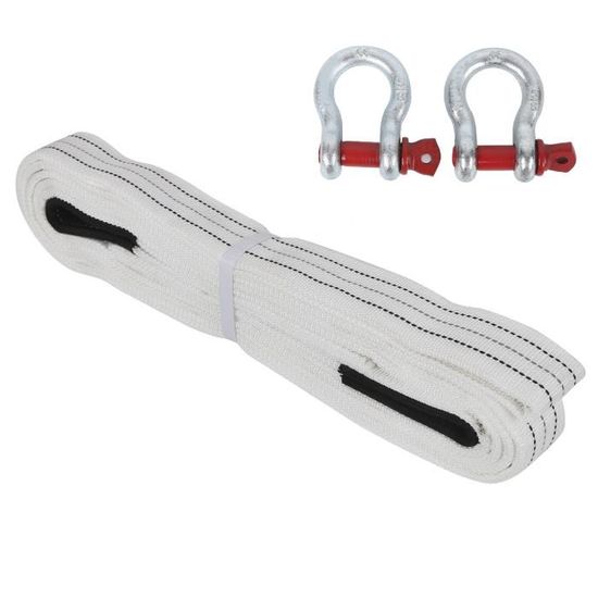 Akozon Tire-câble 6M 12T, U crochets en acier, idéal pour traction ...
