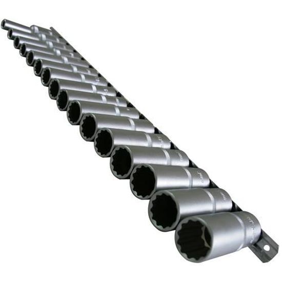 Embouts longs de clé à douille 12 PANS douille POLYGONAL 8.24 mm 16 ...