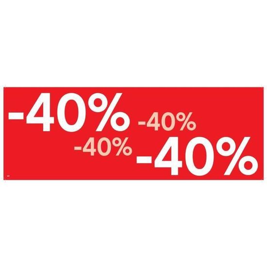 Affiche - Décoration murale - 40 % - 69x24 cm - Rouge - Design ...