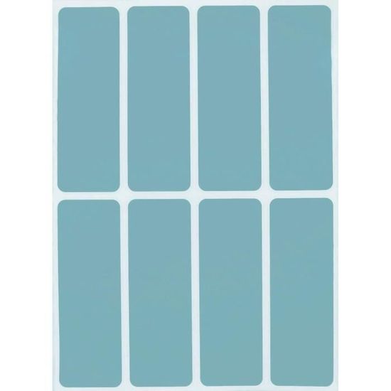 AJW-Gommettes Étiquettes Autocollantes Rectangulaires Bleu Clair ...