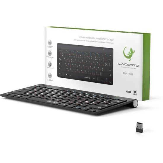 | Clavier Sans Fil Bilingue Français-Russe Clavier Azerty Avec Alphabet ...