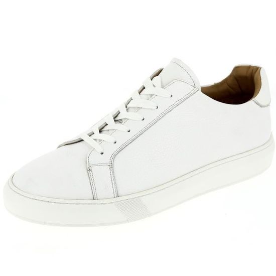 Sneaker Homme en cuir Blanc 030 - Belym Blanc - Cdiscount Chaussures